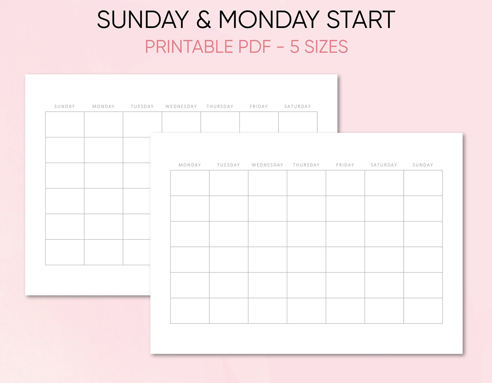 Blank Calendar Template Landscape Blank Calendar Printable 2023 Free