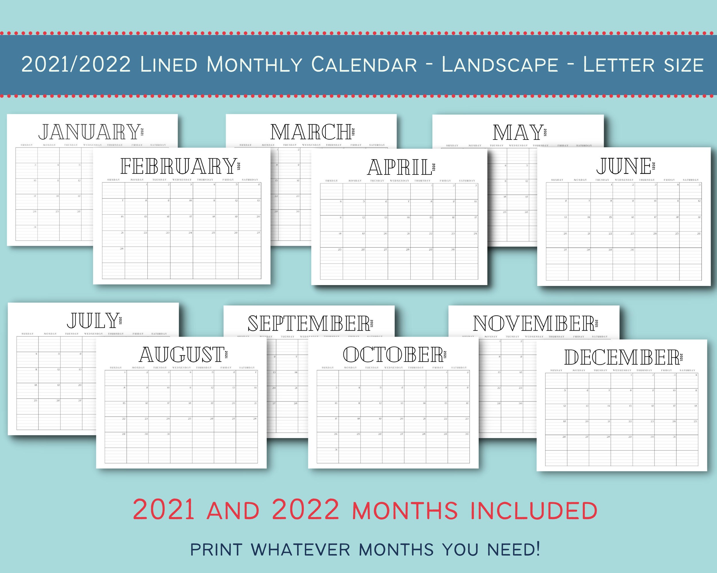 Monthly Calendar Type In Example Calendar Printable 2021 2022 Monthly