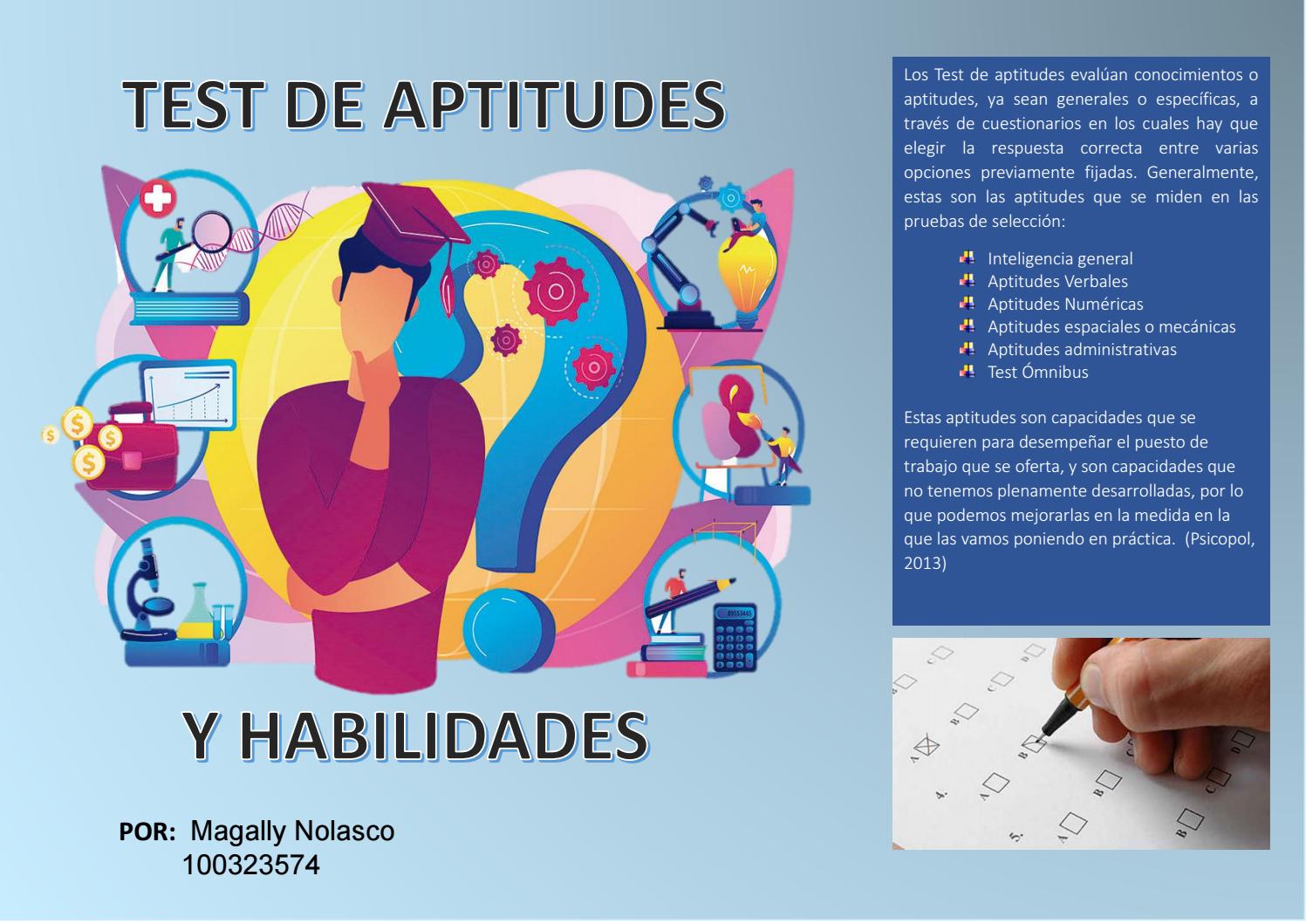 Pruebas De Habilidades Y Aptitudes Test De Aptitudes