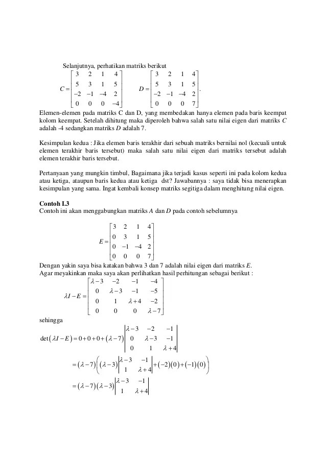 Contoh Soal Determinan Matriks Ordo 3x3 Metode Kofaktor Cara Mencari