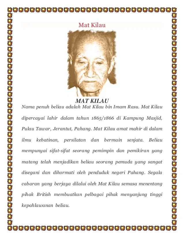 Biodata Tokoh Kemerdekaan Malaysia Biodata Tokoh Kemerdekaan Malaysia