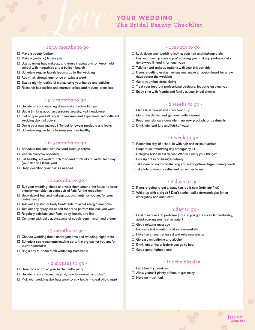 Free 10 Sample Wedding Checklists In Pdf Wedding Flower Checklist