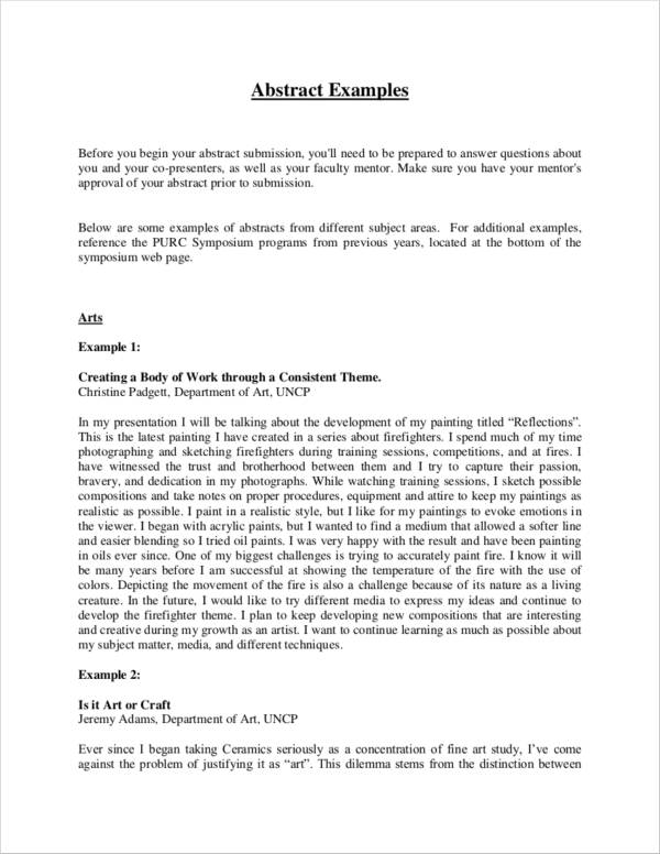 Examples Of Science Paper Abstract Writing An Abstract For A Thesis