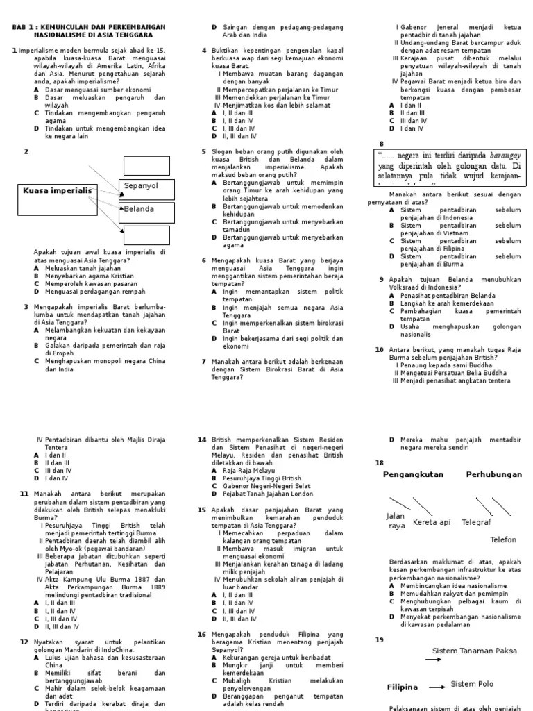 Latihan Sejarah Tingkatan 5 Kssm Bab 1 Nota Sejarah Tingkatan 5 Bab 1