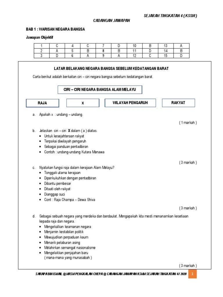 Jawapan Sejarah Tingkatan 4 Pdf Jawapan Buku Teks Sejarah T3pdf