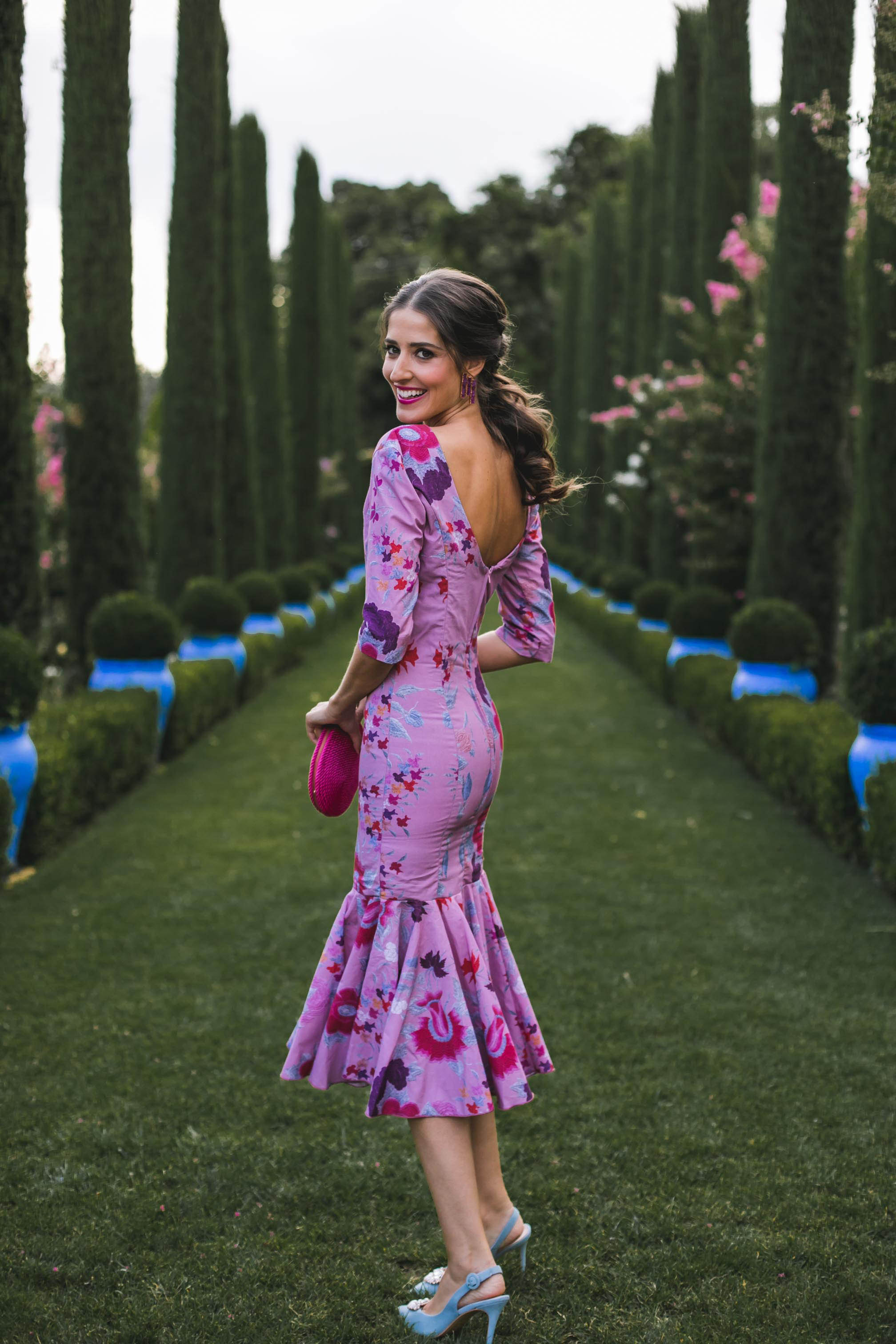 Vestido Midi Volantes Y Estampado De Y Si Fuera Ella 16 Invitada