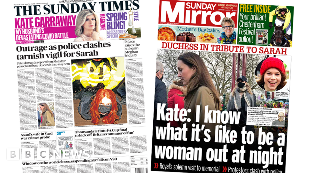 Bbc Newspaper Front Pages Newspaper Headlines Jab Milestone And Harry