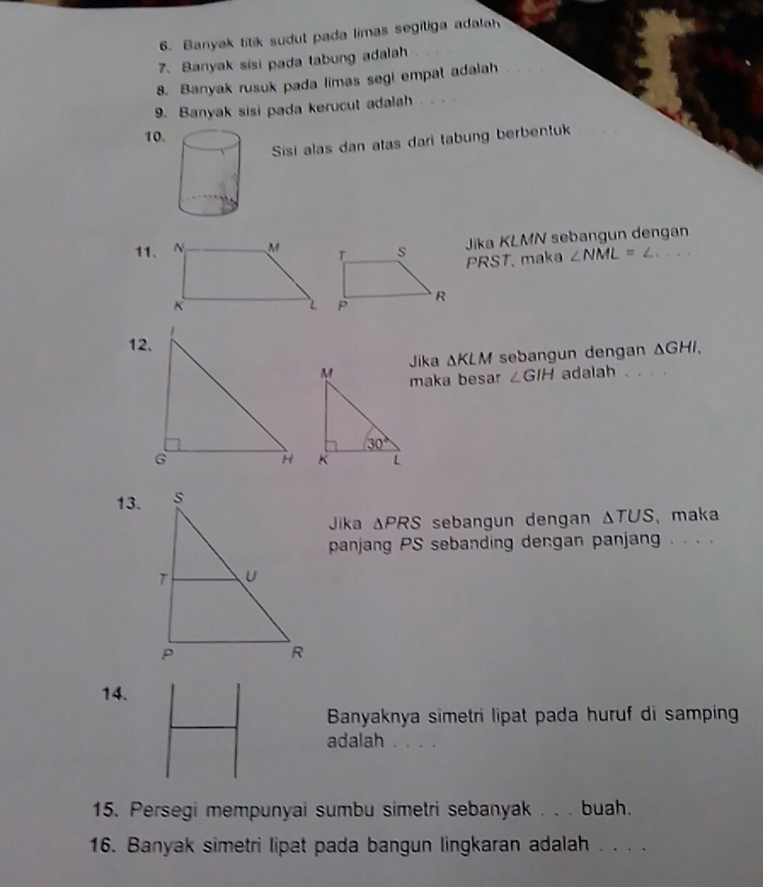 7 Contoh Soal Simetri Lipat Dan Simetri Putar Kelas 3 Sd Terbaru