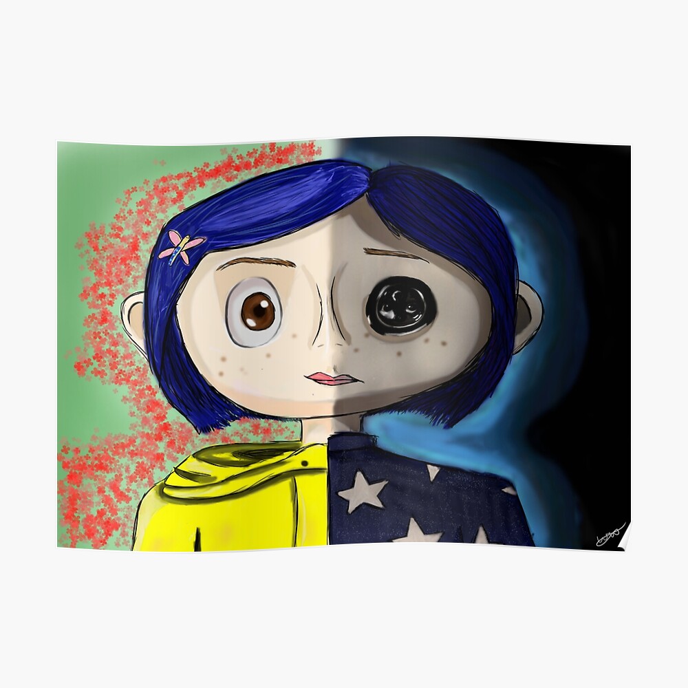 Horror Creepy Coraline Drawings Easy Coraline Drawing Etsy Graeme Young