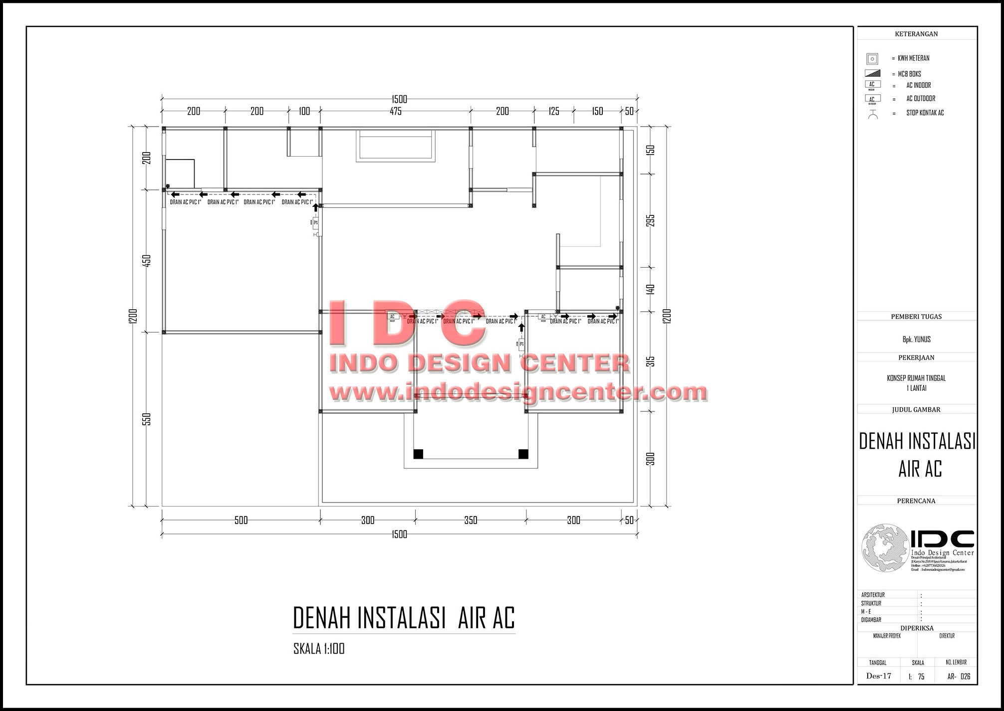 Gambar Kerja Rumah 1 Lantai Lengkap Dwg To Pdf Imagesee