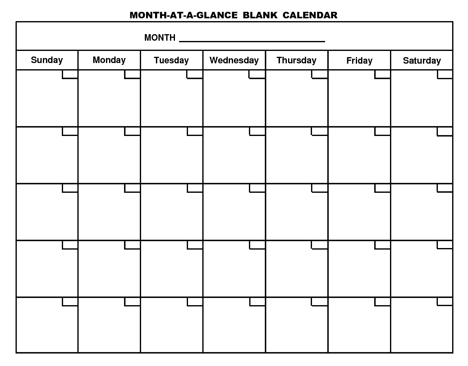 Blank Calendar No Dates Example Calendar Printable Monthly Calendar