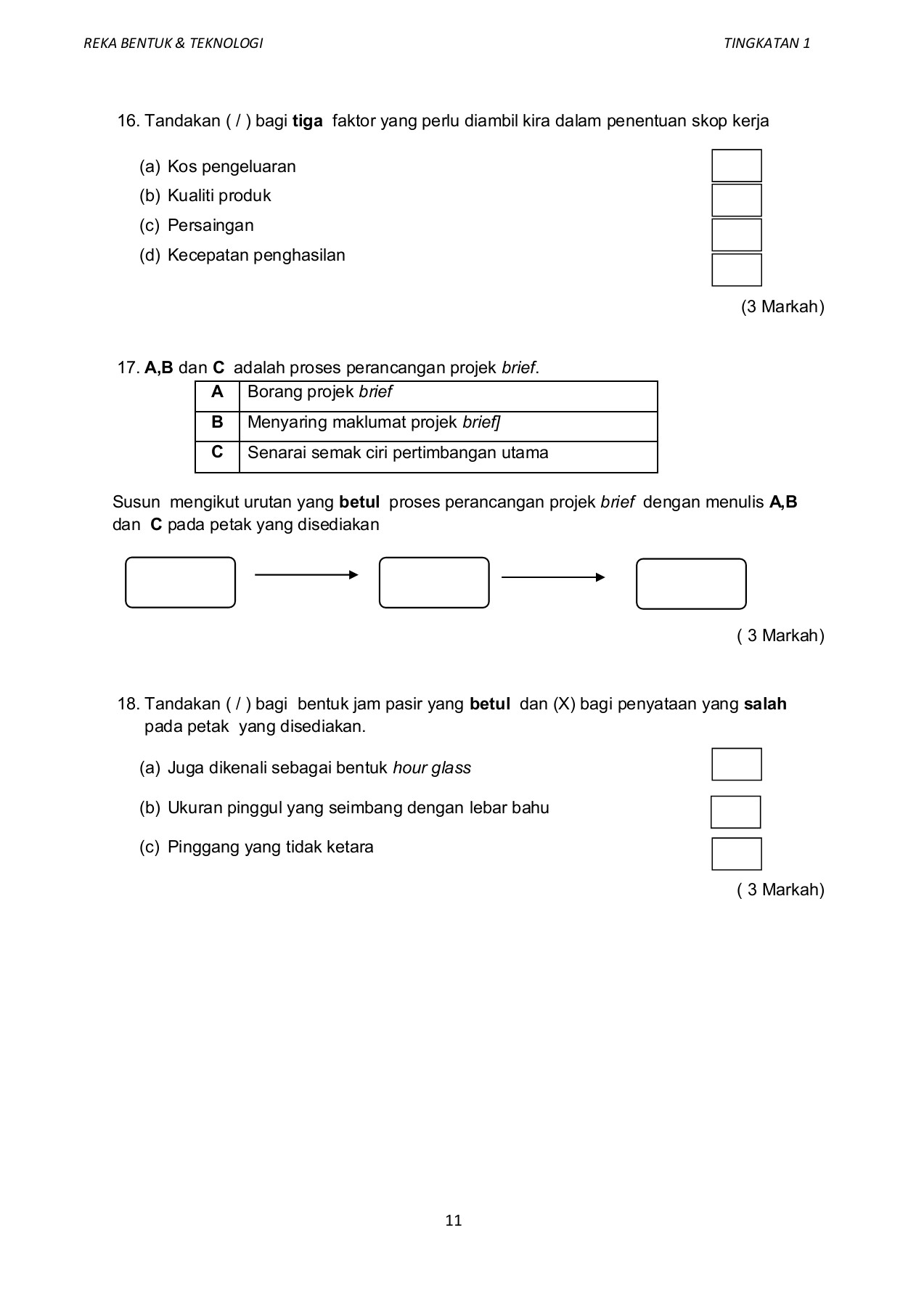 Borang Projek Brief Rbt Tingkatan 1 Interactive Worksheets By Mamet85