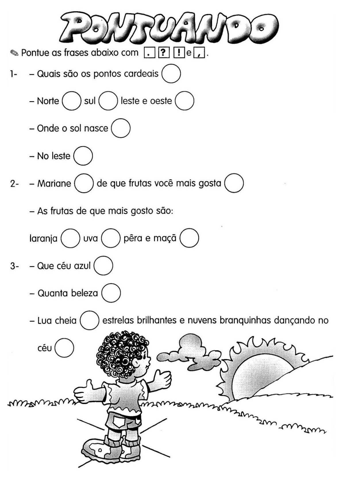 Atividades Sobre Os Sinais De Pontuação