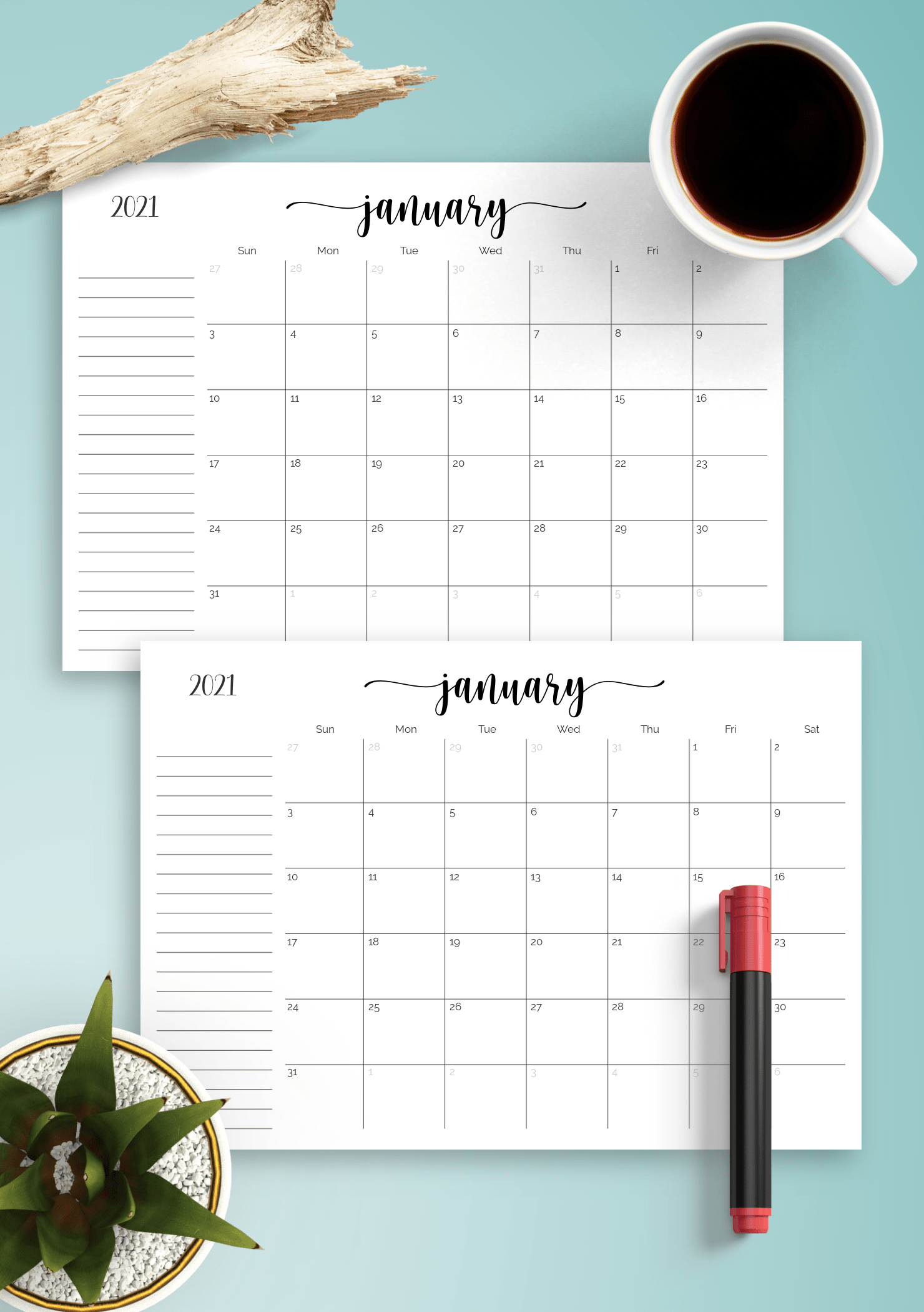 Printable Blank Monthly Calendar With Notes Blank Cal