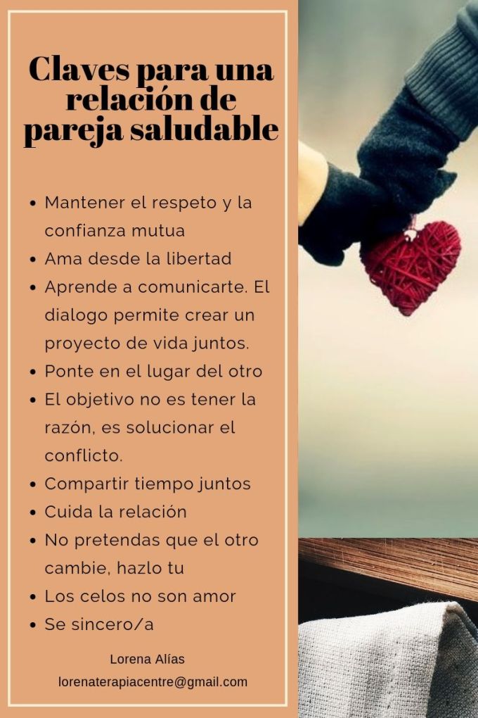 Claves Para Una Relación De Pareja Saludable Lorena Psicóloga