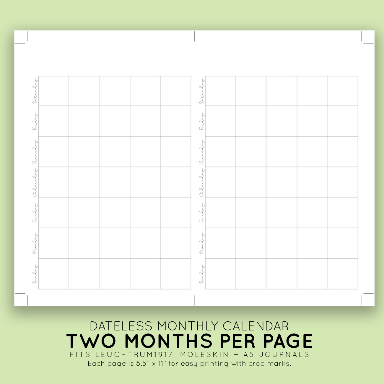 Blank Calendar No Dates Example Calendar Printable Monthly Calendar