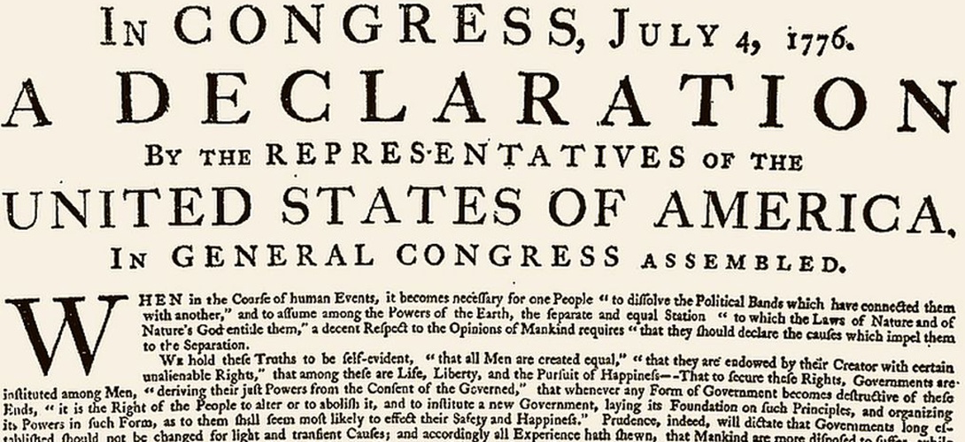 Le 4 Juillet 1776 La Déclaration Dindépendance Des États Unis Le