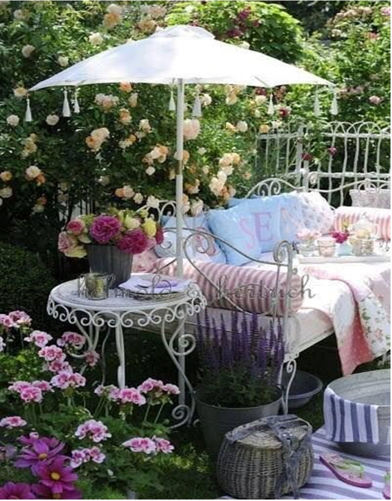 Adorable Shabby Chic Garden Decoration Ideas