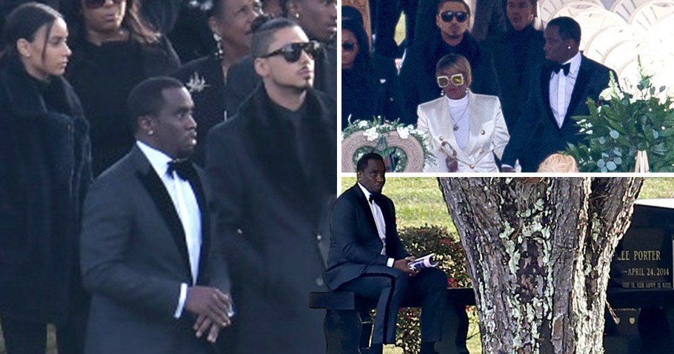 Diddy Sits Alone By Ex Kim Porters Grave Site During Private Funeral