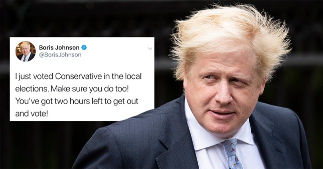 Boris Johnson Caught Tweeting Untruth Saying He Voted In Local Election