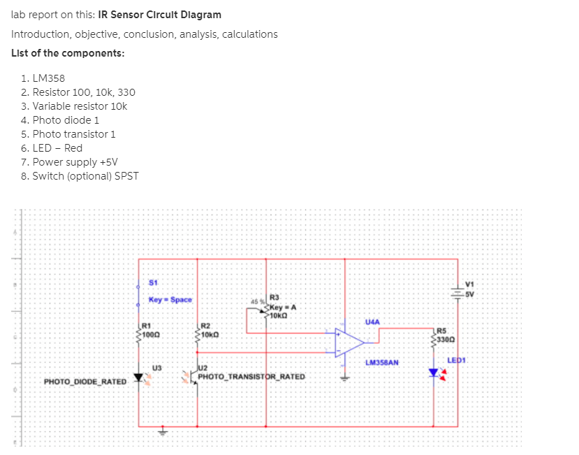 Schematic Diagram Infrared Sensor Circuit Diagram