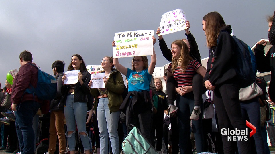 Student Led Walkout Across Alberta Friday Opposing Governments Gsa