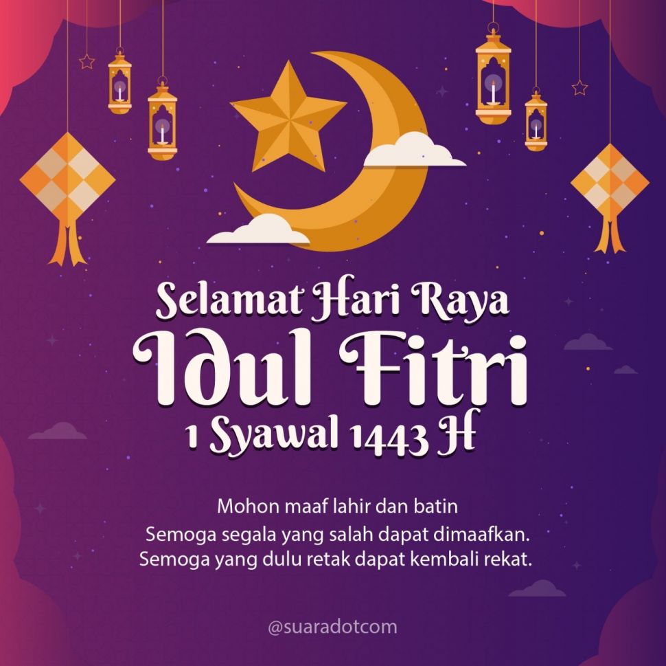 Contoh Poster Ucapan Hari Raya Idul Fitri Lengkap Kumpulan Ucapan