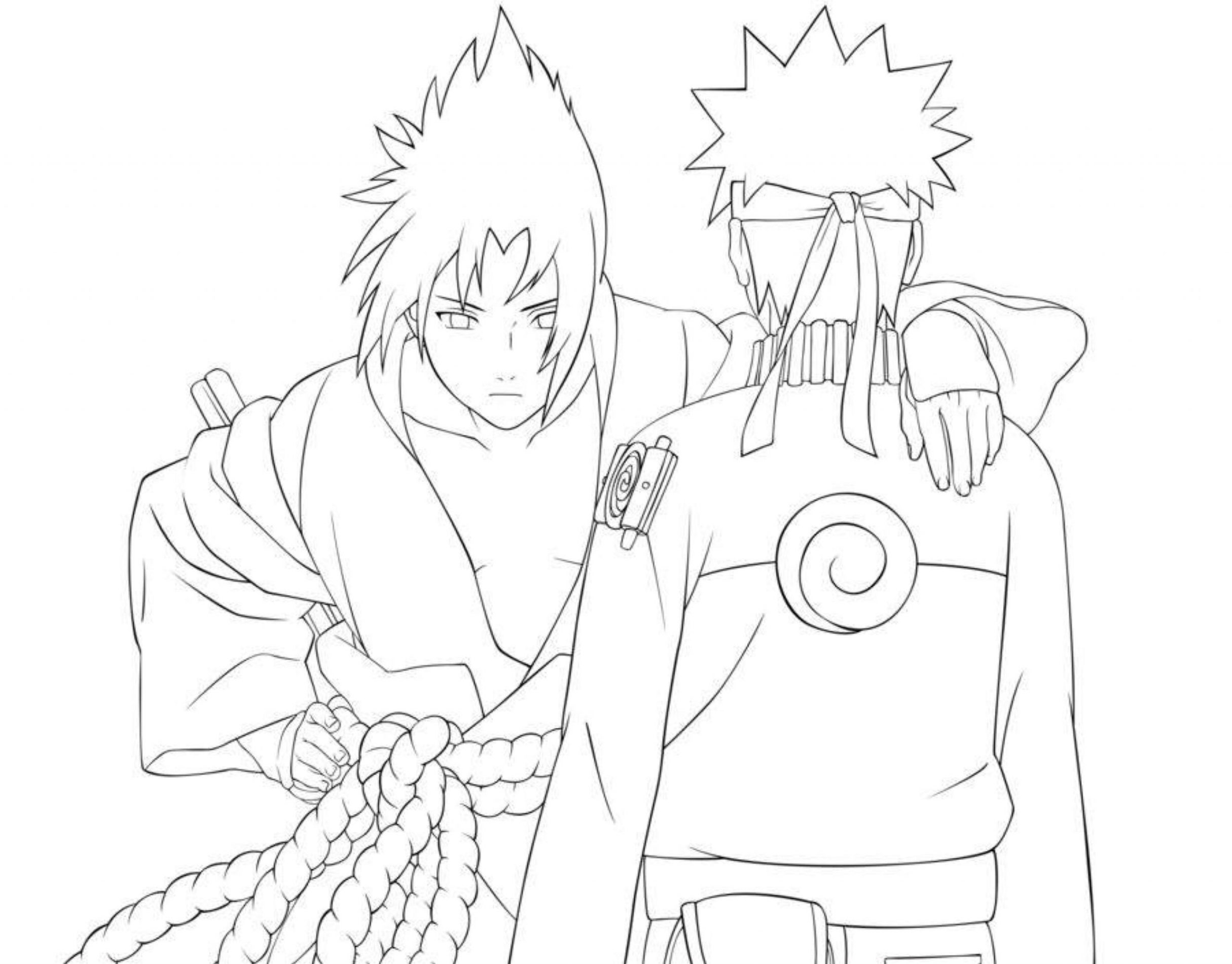 5 Coloring Pages With Naruto And Sasuke Naruto Hokage De Konoha