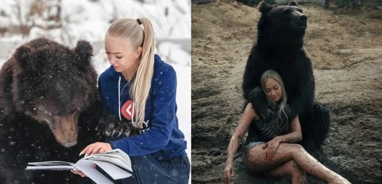 A Russian Woman Rescued A Bear From A Closed Zoo And The Two Are Now