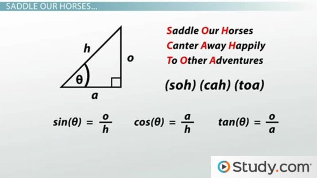 Calculating Angle And Side Values Using Trigonometric Ratios A