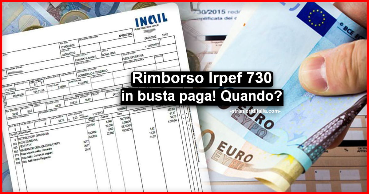 Rimborso Irpef 730 In Busta Paga Quando Arrivano I Soldi