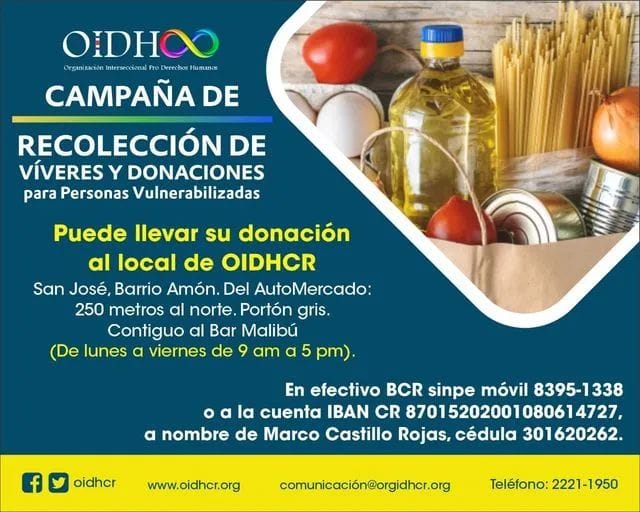 Campaña De Recolección De Víveres Y Donaciones Para Personas