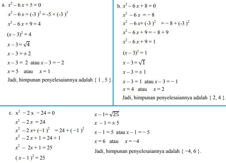 Soal Dan Pembahasan Persamaan Dan Fungsi Kuadrat Kelas 10 Ilmu