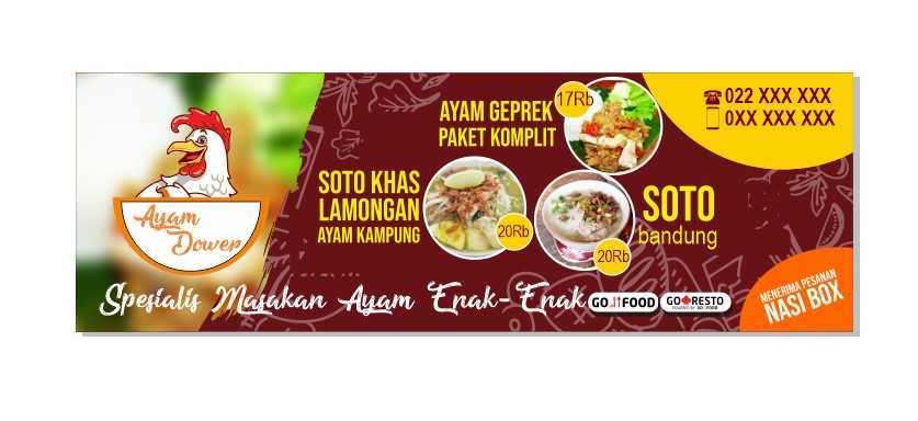 Contoh Banner Makanan Yang Menarik Download Contoh Desain Banner