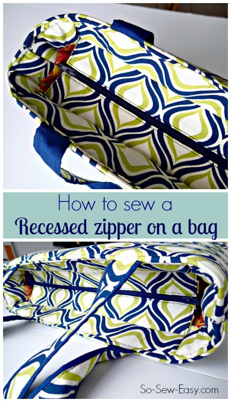 How To Sew A Recessed Zipper Into Any Bag Sew Modern Bags