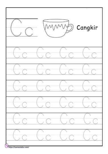 Lembaran Kerja Tulisan Abc Titik Aktiviti Sambung Titik Dan Mewarna