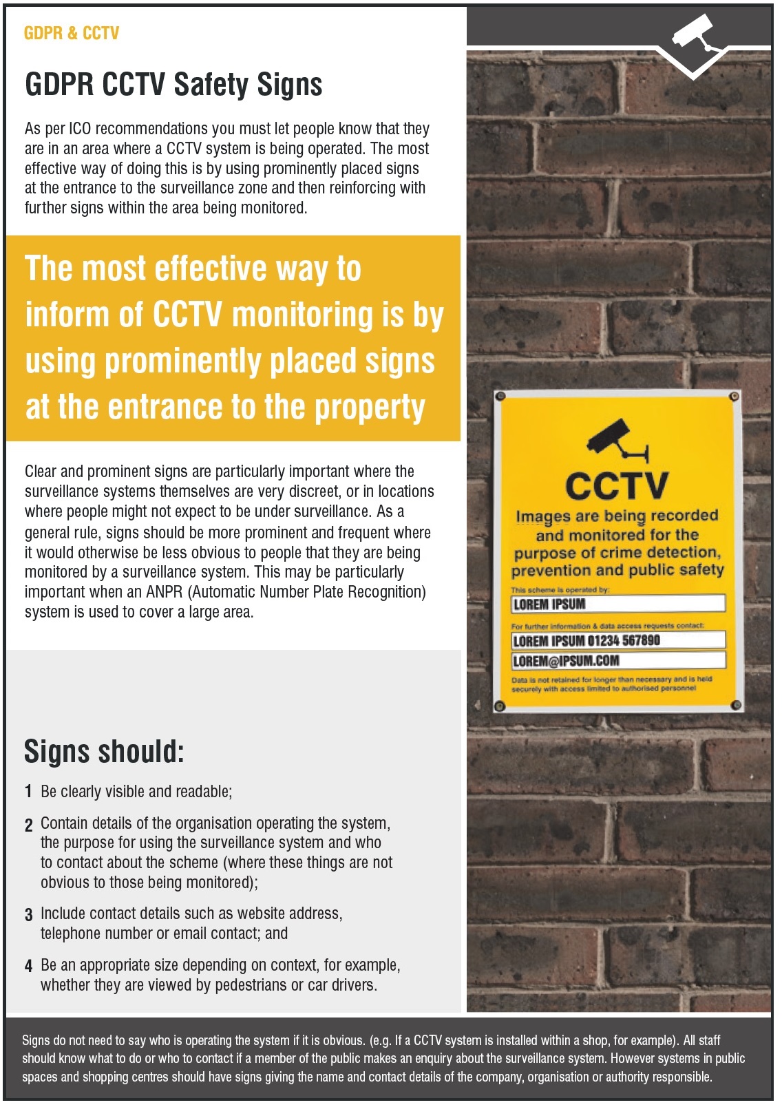 Gdpr Cctv Safety Signs Data Protection Update The Sign Maker