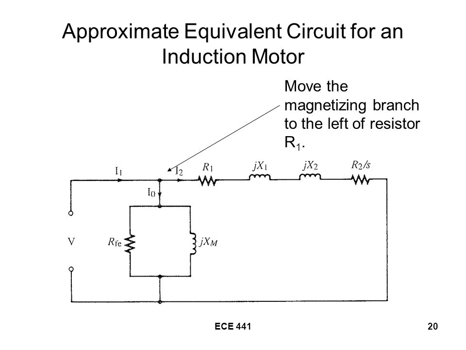 Approximate Equivalent Circuit Of 3 Phase Induction Motor Circuit Diagram