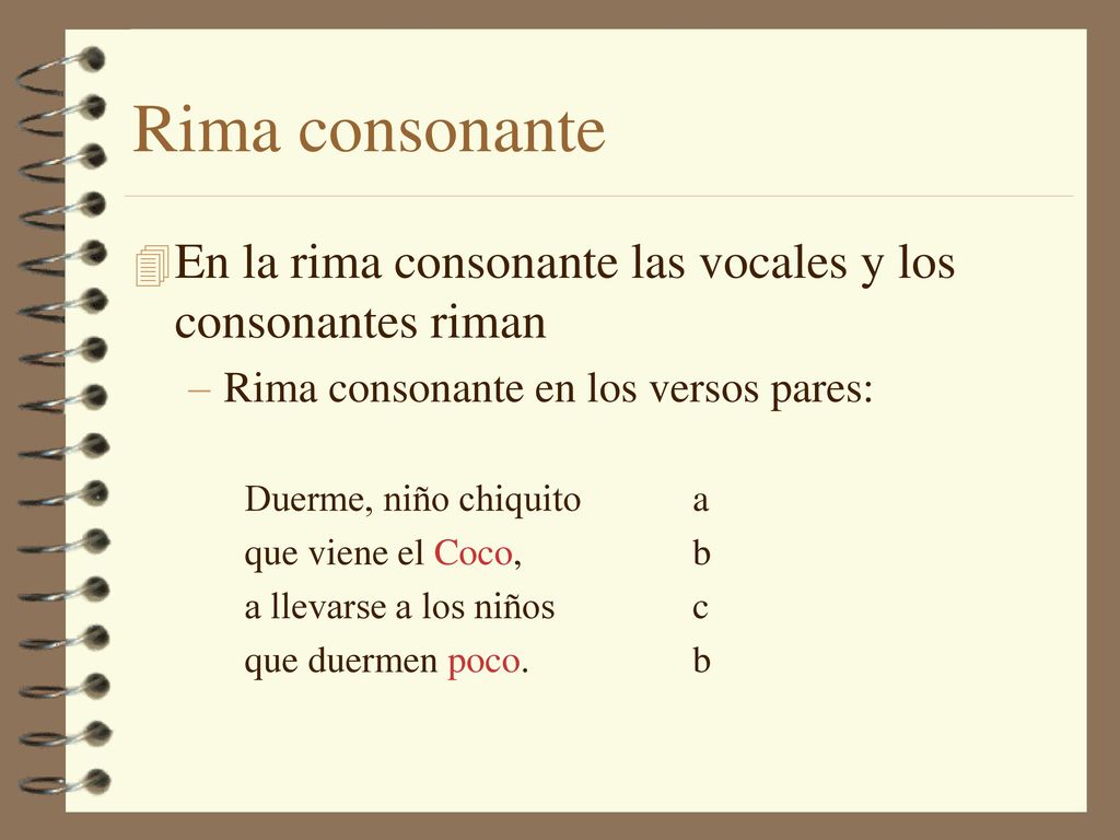 Que Es La Rima Consonante Ejemplos Rimas Cortas Para