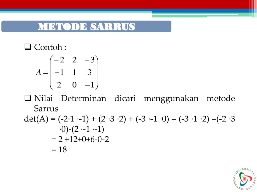 Cara Menghitung Determinan Matriks 3x3 Studyhelp