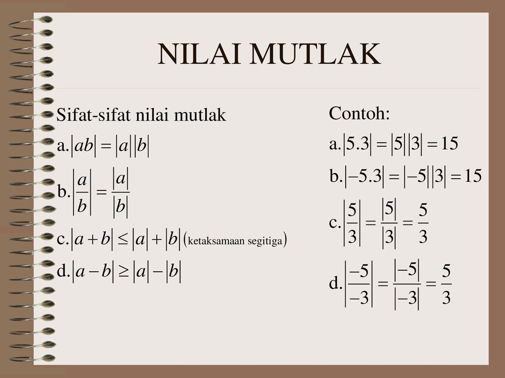 Contoh Soal Fungsi Nilai Mutlak Dan Grafiknya Nilai Mutlak Contoh