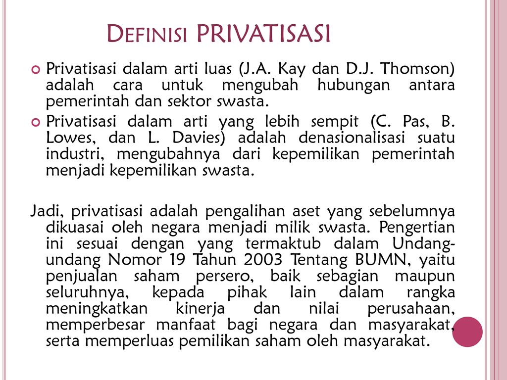 Dampak Privatisasi Bumn Studyhelp