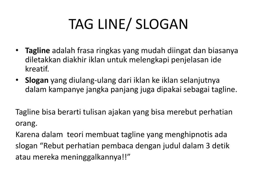 Contoh Tagline Menarik Cara Membuat Slogan Dan Taglin