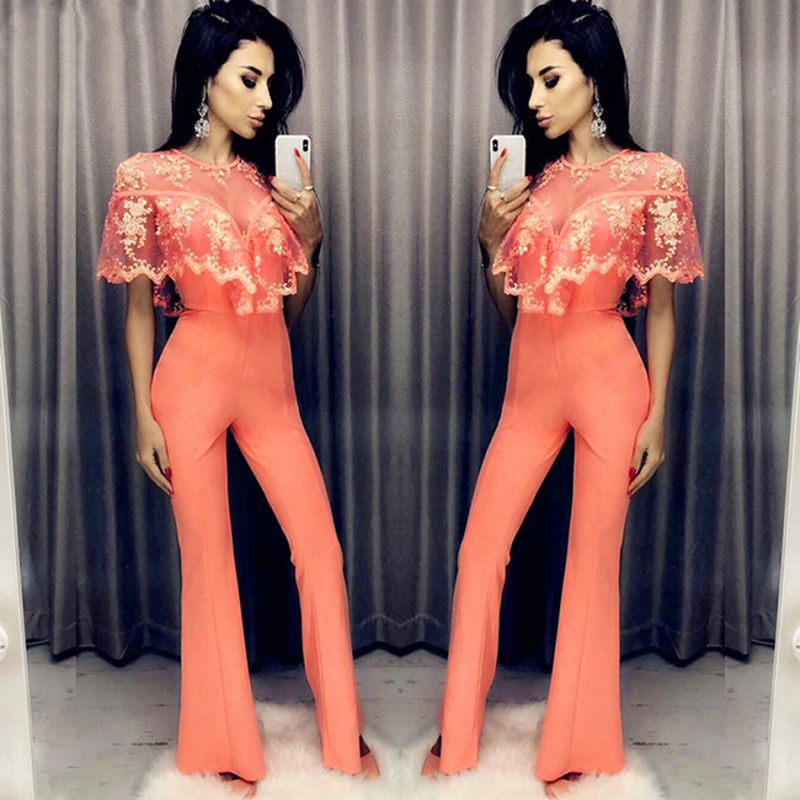 Women Runway Bandage Lace Sexy Elegant Jumpsuits Power Day Sale