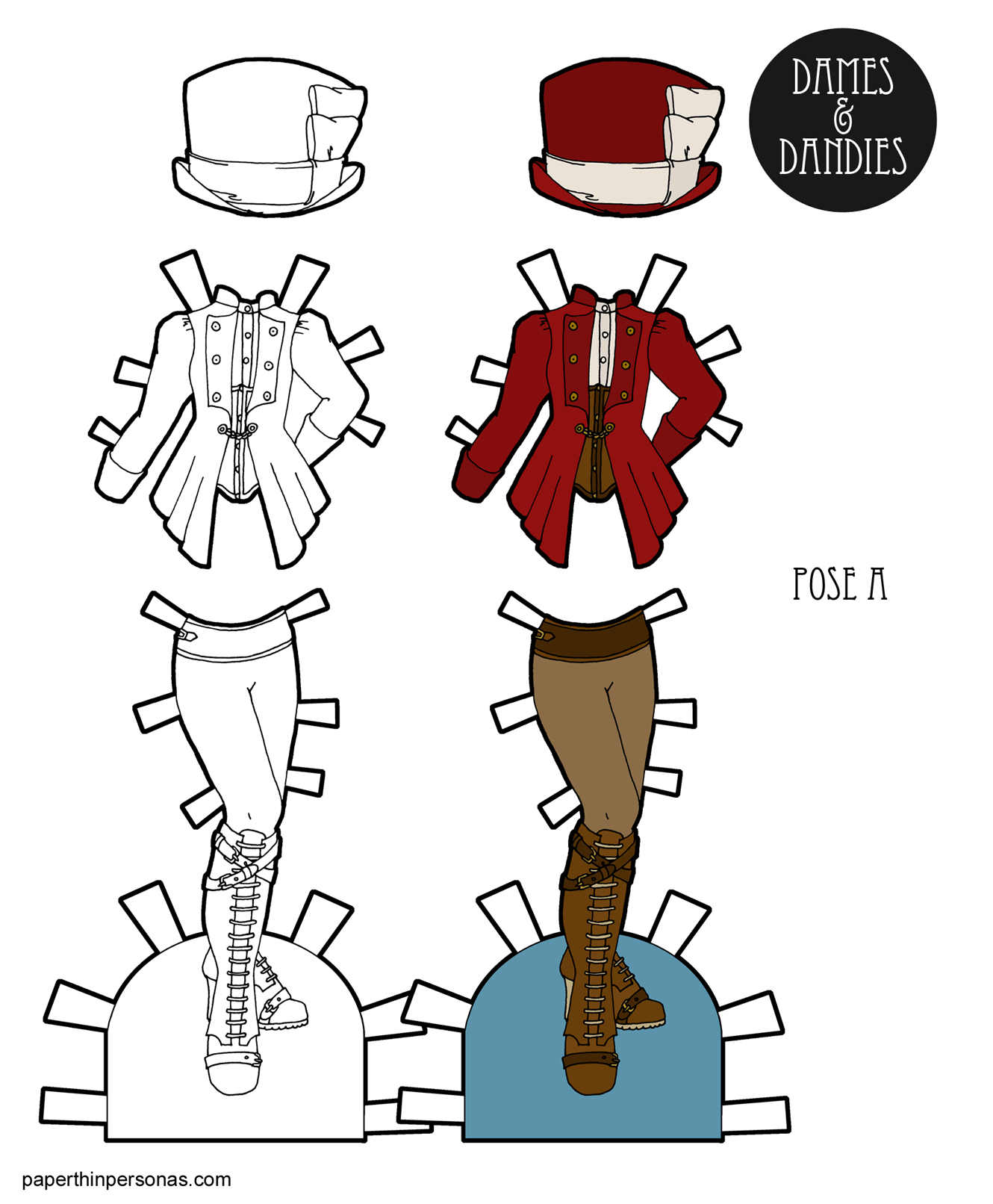 Steampunk Paper Doll Clothes Free To Print From