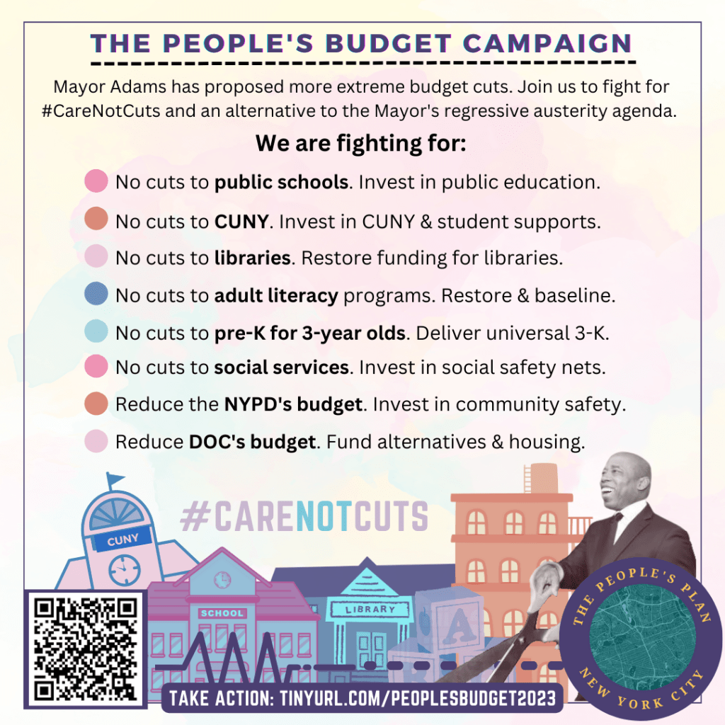 2023 Peoples Budget Campaign The Peoples Plan Nyc