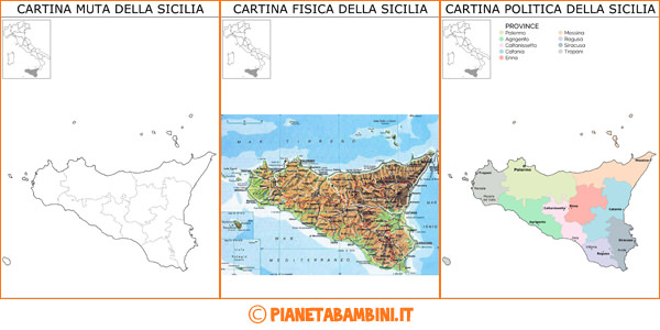 Cartina Fisica Muta Della Sicilia Sicilia Map Immagini Senza Sfondo E