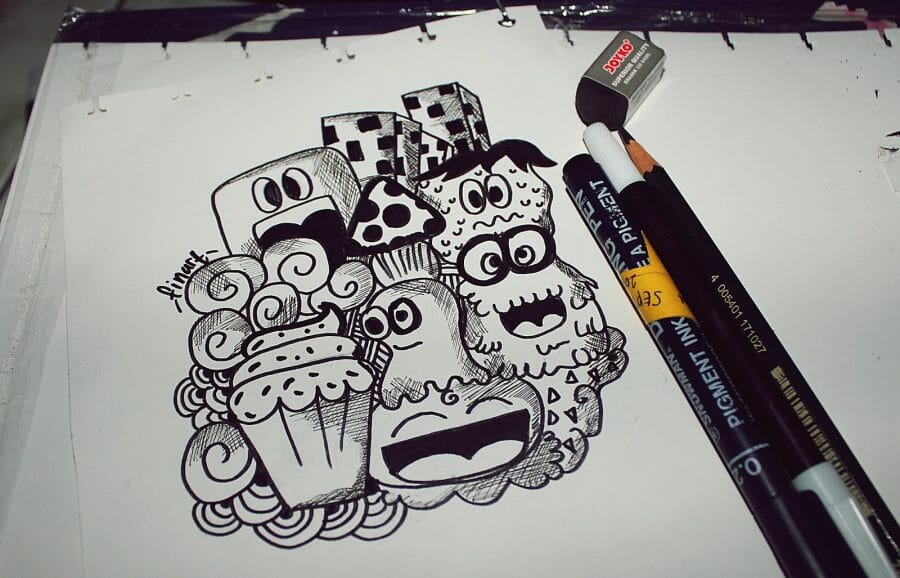 Contoh Lukisan Doodle 8 Cara Membuat Doodle Art Simple Dan Keren