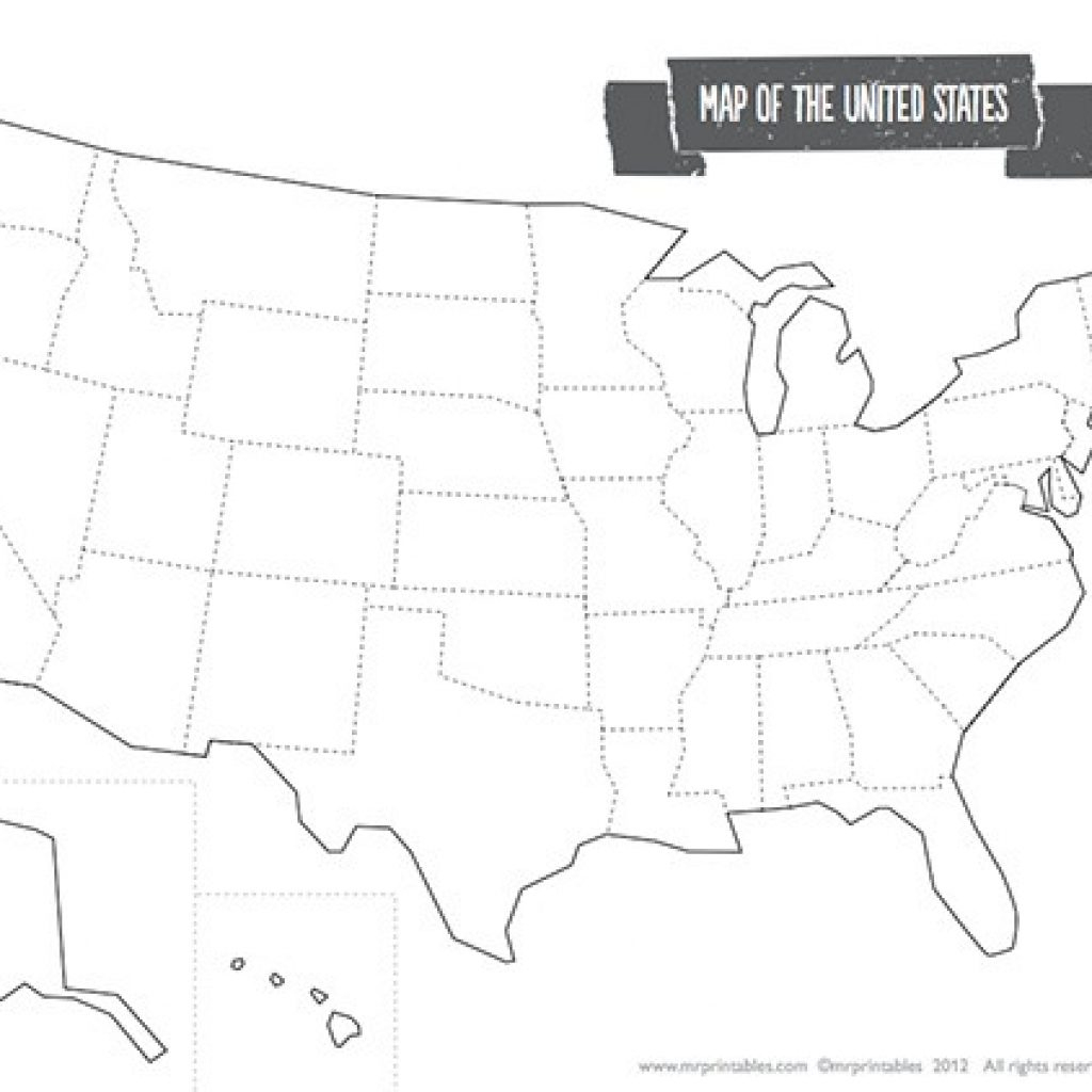 Free Printable Black And White Map Of The United States Printable Usa