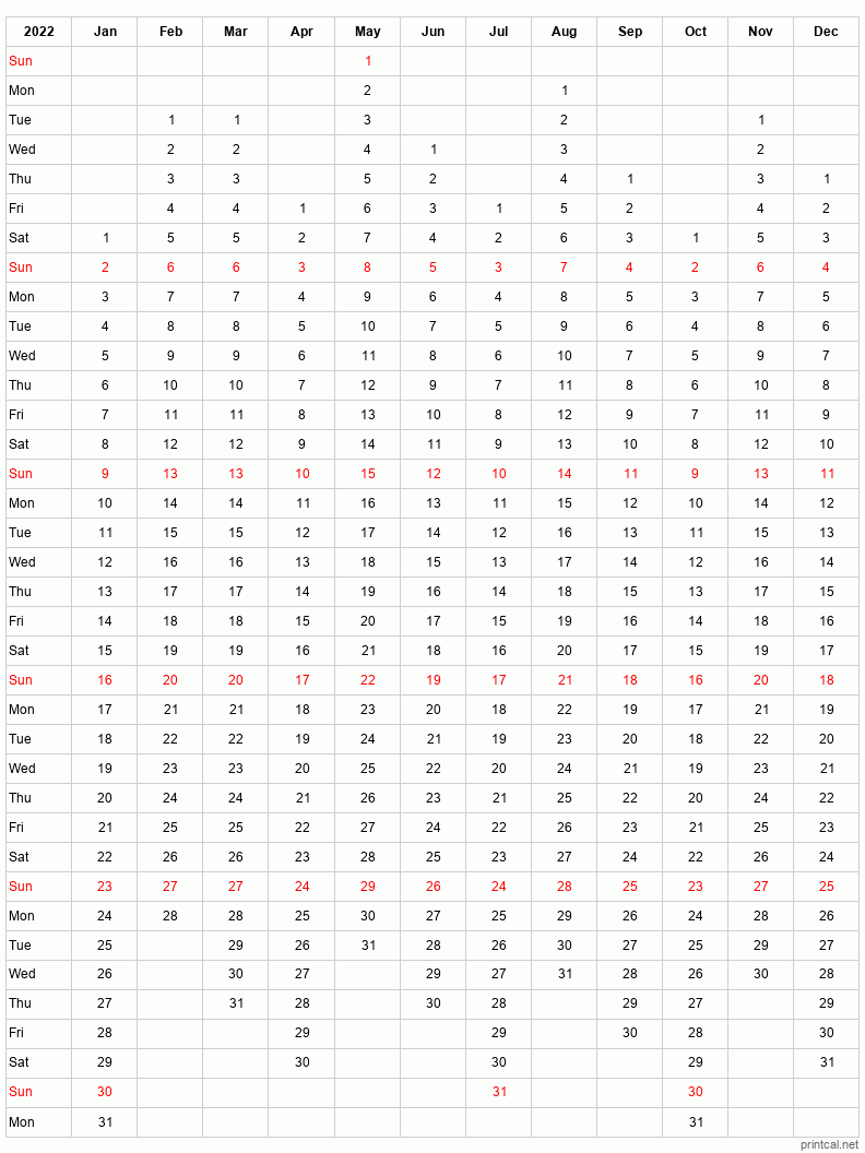 2022 Calendar Uk Printable One Page Noolyocom Free Pr